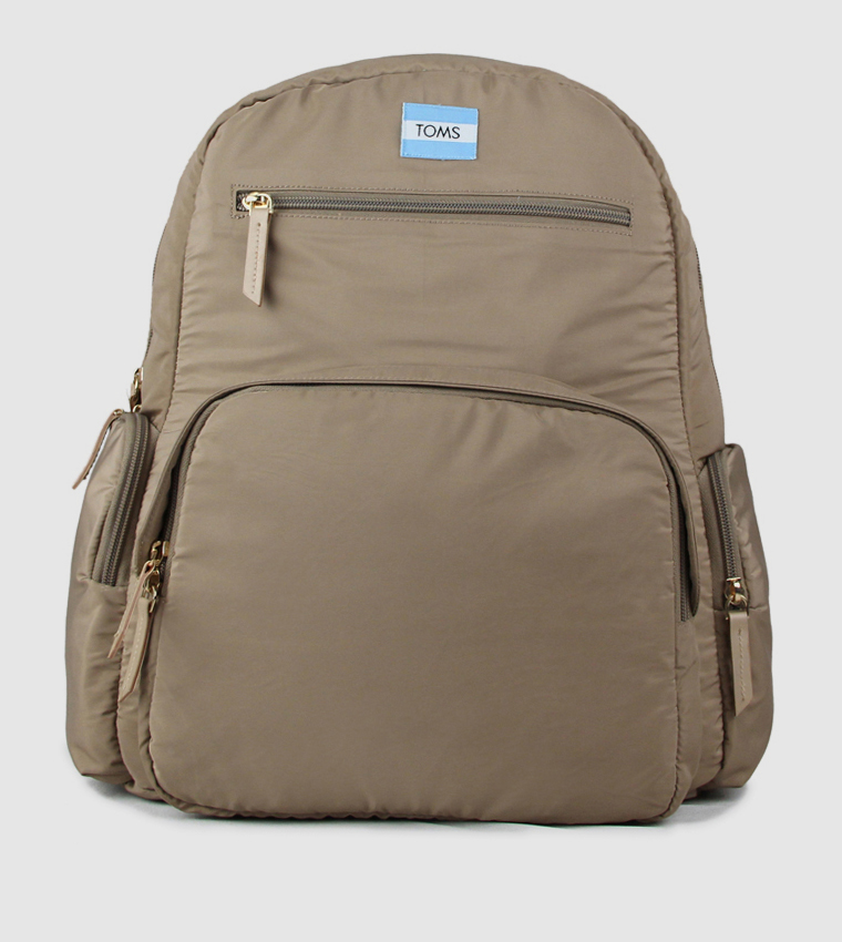 Buy Toms Solid Essential School Backpack In Tan | 6thStreet UAE