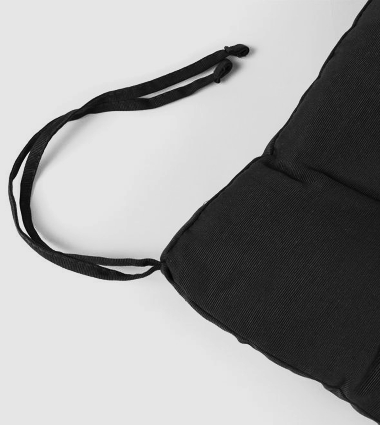 Buy Cotton Home Cotton Home Quilted Chair Pad, Black, 40x40cm In Black ...