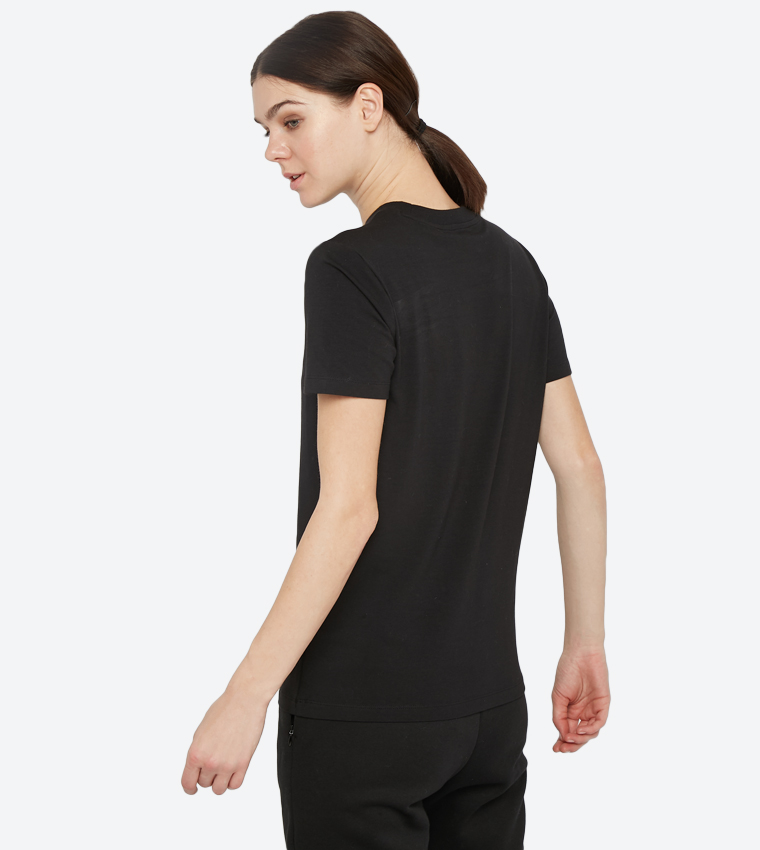 Buy Adidas Logo Printed Crew Neck T Shirt In Black | 6thStreet Qatar