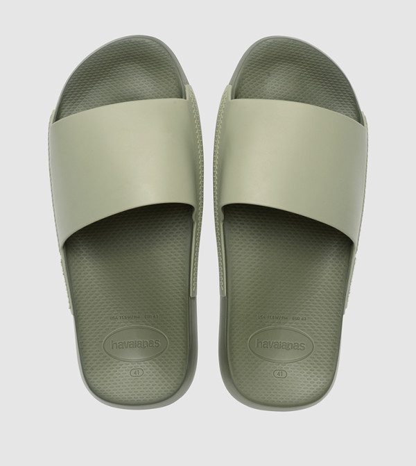Buy Havaianas Classic Open Toe Slides In Green | 6thStreet UAE