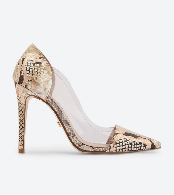Buy Dune London Bambba Perspex Panel Pointed Toe Pumps Beige In Beige ...