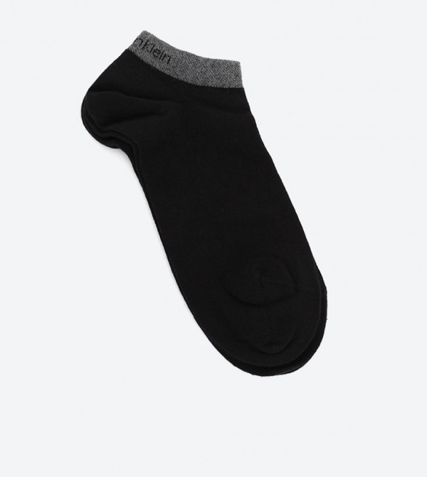 Buy Calvin Klein 2 Pk All Over Ck Logo Socks Black In Black | 6thStreet ...