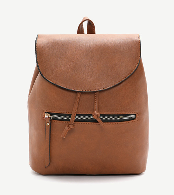 Buy Ardene Basic Casual Backpack Brown In Brown | 6thStreet Qatar