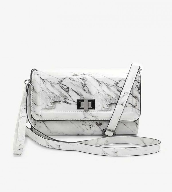 Buy Ardene Wallet/Clutch With Metal Lock White In White | 6thStreet Kuwait