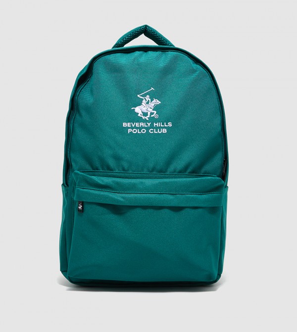 Buy Beverly Hills Polo Club Logo Embroidered Backpack In Green ...