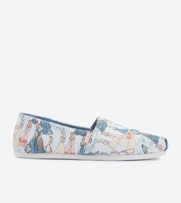 Buy Toms Disney Printed Slip Ons Blue 10012497 In Blue | 6thStreet Qatar