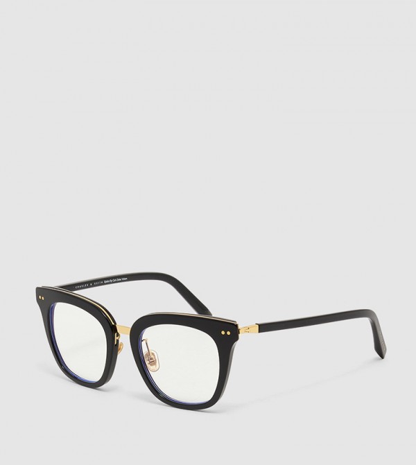 Buy Charles & Keith Acetate Square Full Frame Glasses In Black ...
