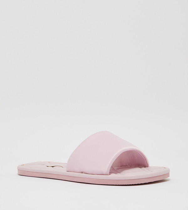 Buy Charles & Keith Casual Solid Sliders In Lilac | 6thStreet UAE