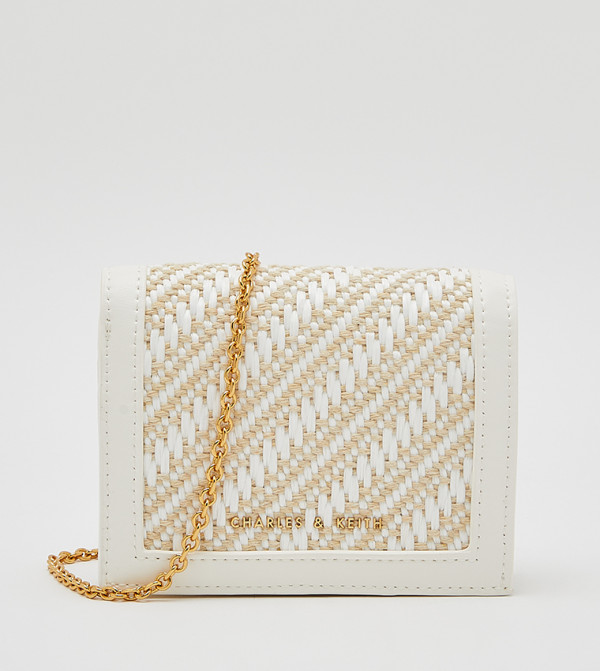 Buy Charles & Keith Snap Button Mini Short Wallet In Beige | 6thStreet UAE