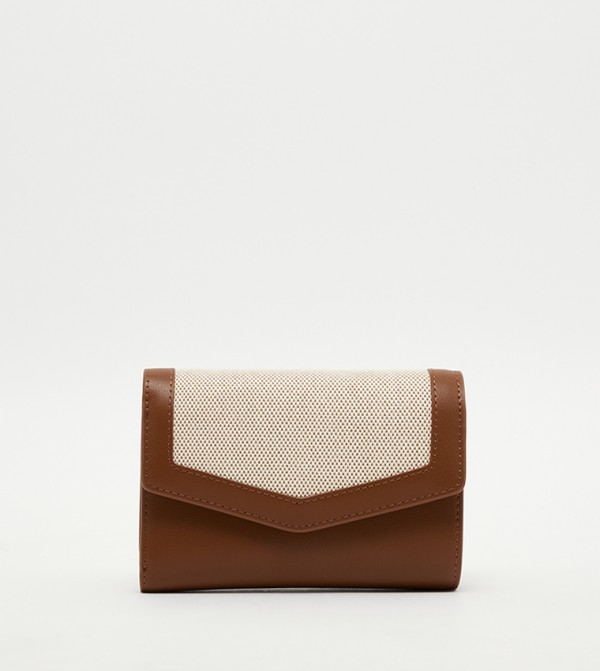 Buy Charles & Keith Snap Button Wallet In Brown | 6thStreet UAE