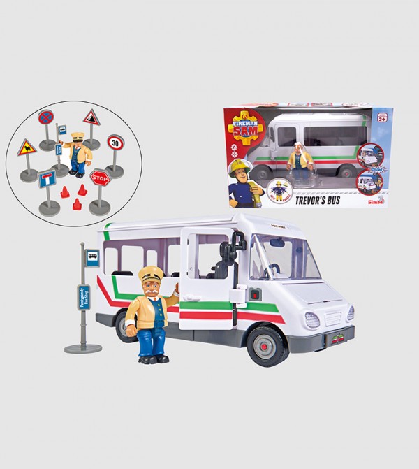 Buy Simba Fireman Sam Trevors Bus Incl. Figurine In Multiple Colors ...