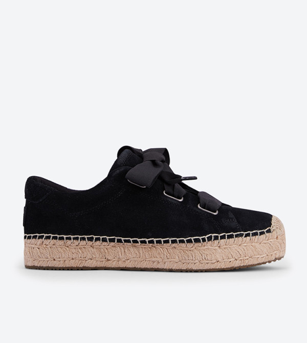 Buy Ugg Brianna Round Toe Lace Up Closure Sneakers Black In Black ...