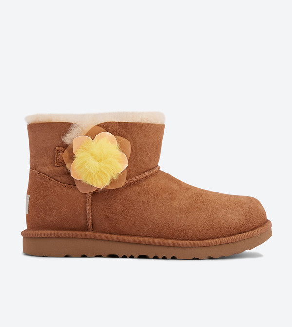 Buy Ugg Mini Bailey Ii Cactus Flower Details Boot Tan In Tan ...