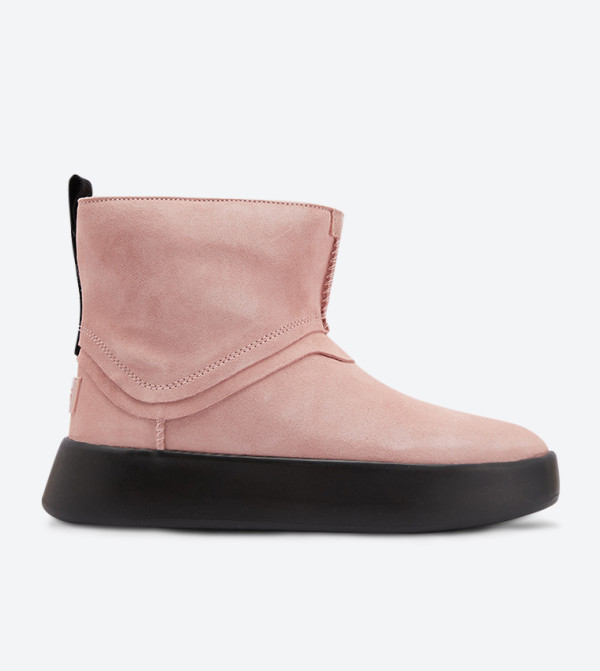 Buy Ugg Classic Boom Round Toe Boot Pink In Pink | 6thStreet Oman