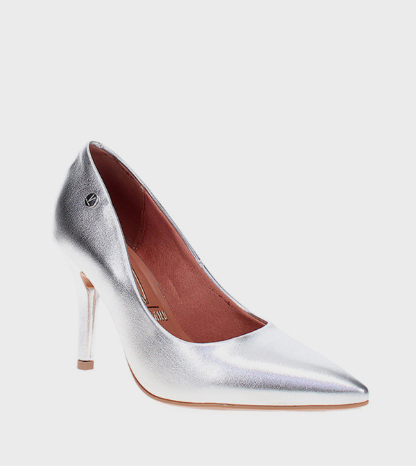 Buy Vizzano Textured Pointed Toe Pumps In Silver | 6thStreet UAE