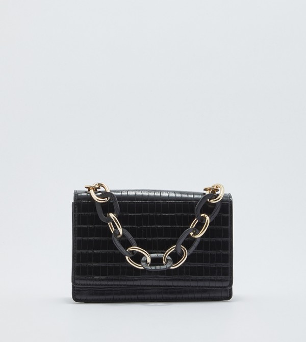 Buy ZAHA @ CCC Small Size Zip Clouser Cross Body Black In Black ...