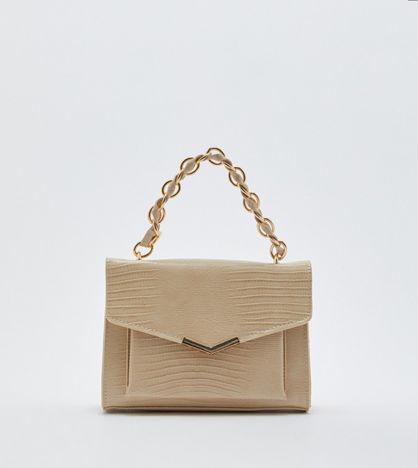 Buy ZAHA @ CCC Small Size Zip Clouser Cross Body Beige In Beige ...