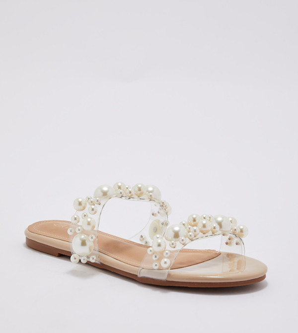 Buy ZAHA @ CCC Felicia Flat Sandals Beige In Beige | 6thStreet Bahrain