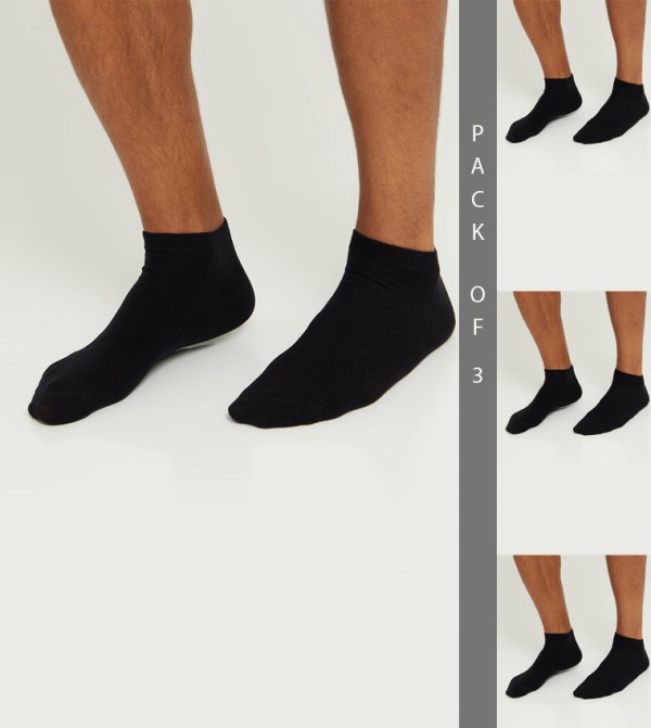 Buy Austin Reed @ CCC Ankle No Terry Socks Set Of 3 In Black ...