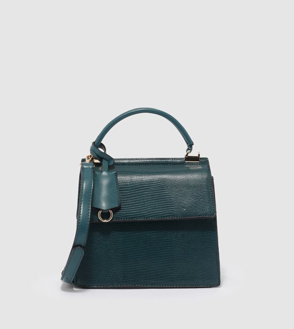 Buy CCC Textured Top Handle Bag In Green | 6thStreet UAE
