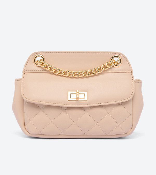 Buy ZAHA @ CCC Synthetic Crossbody Bag For Women Beige In Nude ...