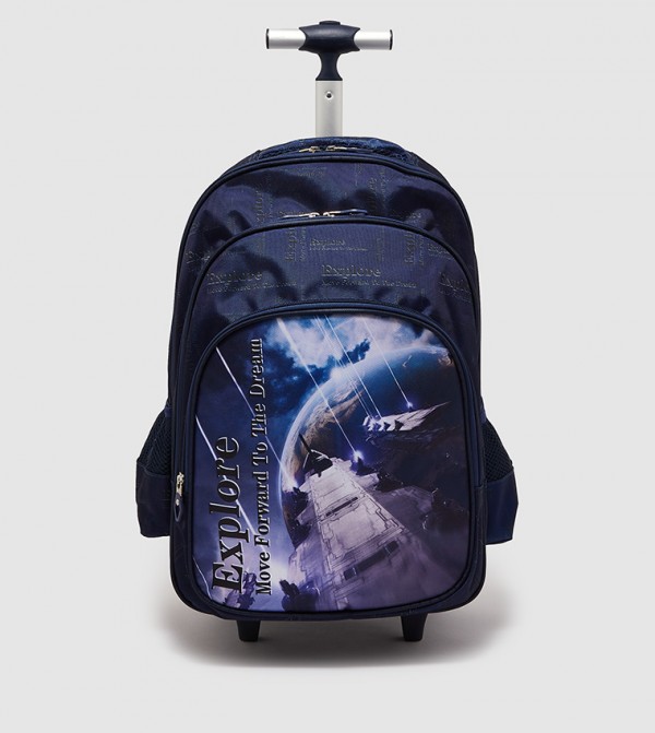 Buy Austin Reed @ CCC Kids Printed Trolley Backpack In Blue | 6thStreet UAE