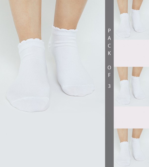 Buy Austin Reed @ CCC Pack Of 3 Ankle Socks In White | 6thStreet UAE