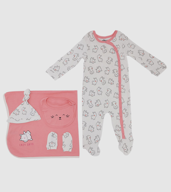 Buy Adams Kids Graphic Printed Clothing Set In Off White | 6thStreet UAE