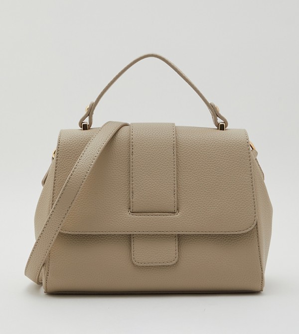 Buy Berastogi @ CCC Textured Flap Closure Crossbody Bag In Cream ...