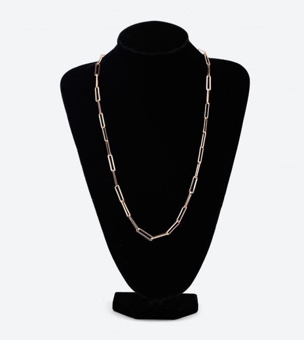 Buy Aldo Accessories Metallic Chained Necklace Gold In Gold | 6thStreet ...