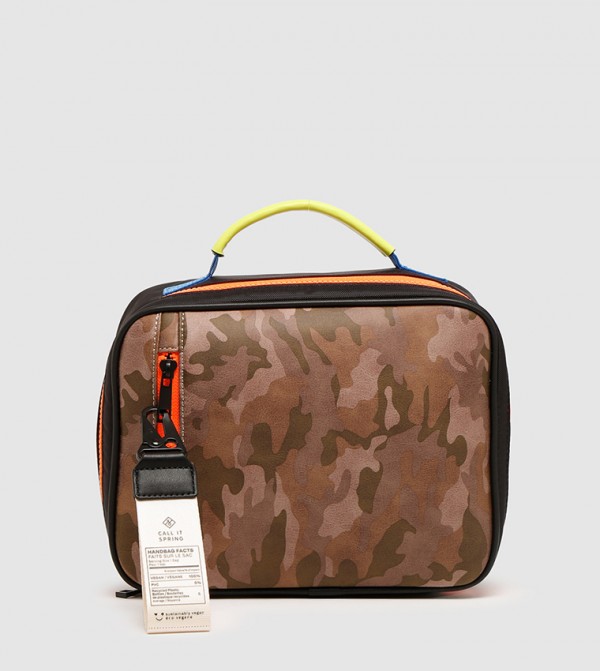 Buy Call It Spring Camoflauge Cosmetic Bag In Dark Green | 6thStreet ...