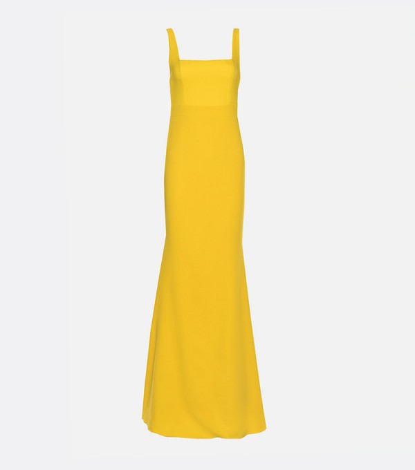 Buy Trendyol Train Detailed Evening Dress & Graduation Gown In Yellow ...