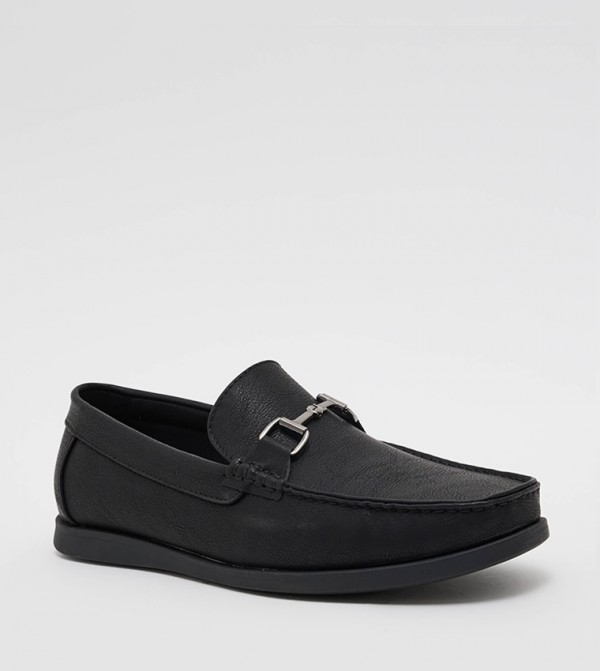 Buy Call It Spring MILO Metal Detail Loafers In Black | 6thStreet Saudi ...