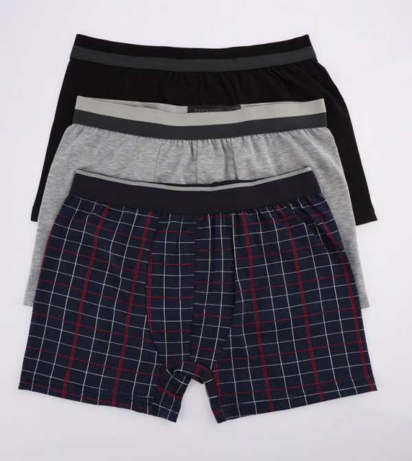 Buy Trendyol 3 Pack Plain Design Assorted Trunks In Multiple Colors ...