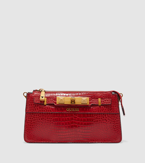 Buy Guess Raffie Mini Crossbody Top Zip In Red | 6thStreet Kuwait