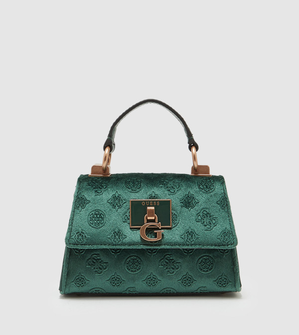 Buy Guess Stephi Micro Logo Detailed Mini Bag In Green | 6thStreet Kuwait