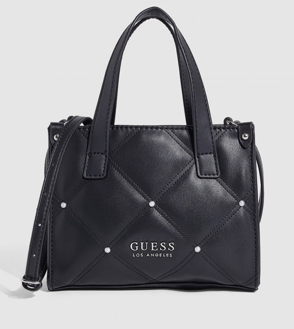 Buy Guess Pearl Embellished Mini Tote Bag In Black | 6thStreet UAE