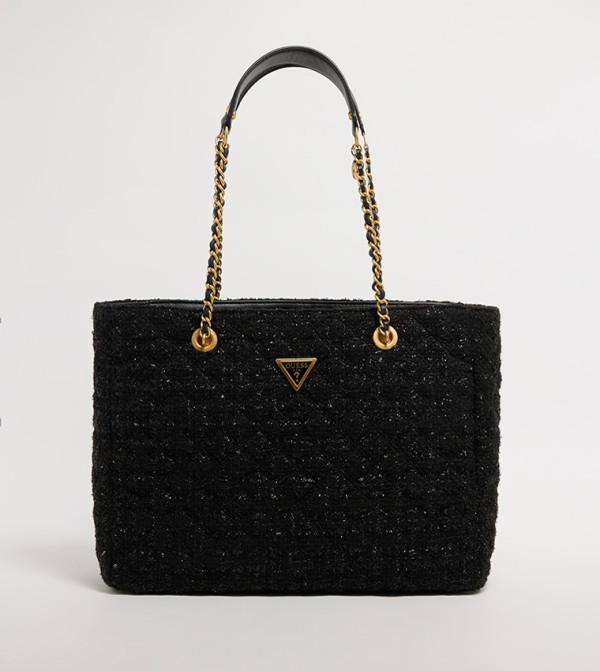Buy Guess GIULLY Logo Detail Tote Bag In Black | 6thStreet Kuwait