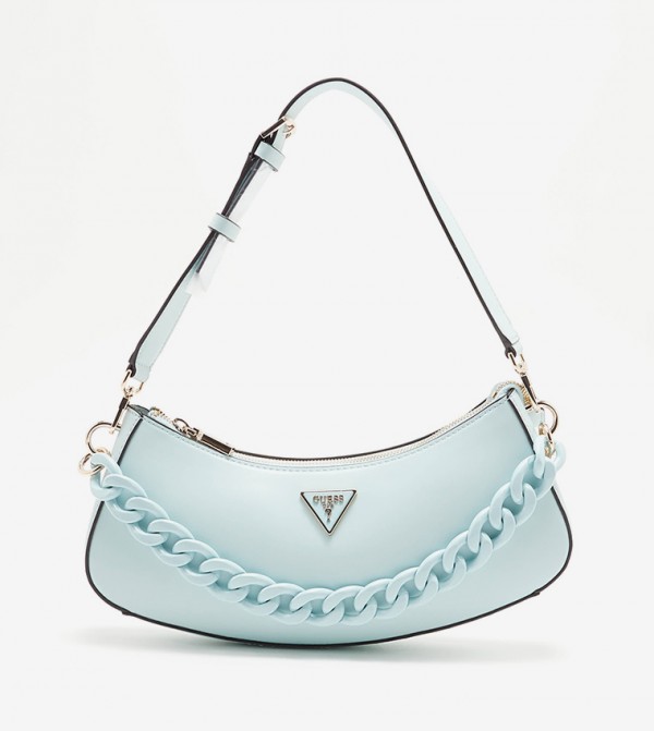 Buy Guess Chain Link Detail Shoulder Bag In Blue | 6thStreet Saudi Arabia