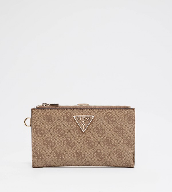 Buy Guess LAUREL Patterned Wallet In Beige | 6thStreet Bahrain