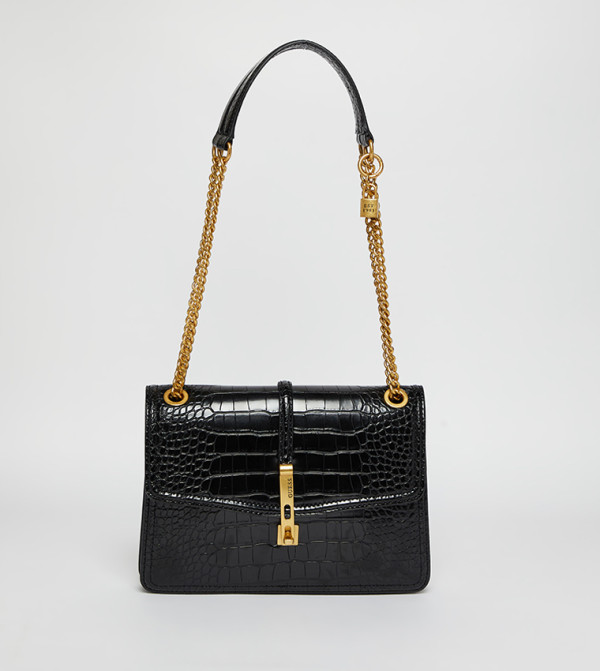 Buy Guess JAMES Textured Convertible Crossbody Bag In Black | 6thStreet ...