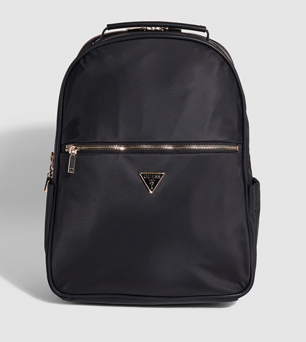 Buy Guess Logo Detail Zip Around Backpack In Black | 6thStreet Bahrain