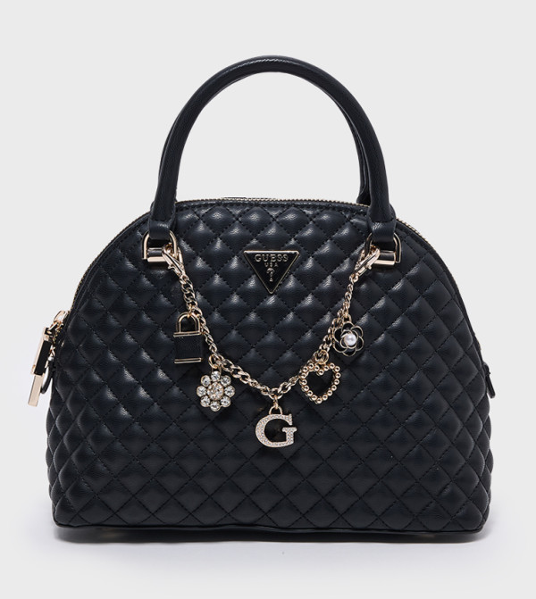 Buy Guess EVERLEE Quilted Satchel Bag In Black | 6thStreet Kuwait