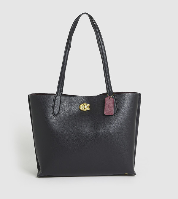 Buy COACH WILLOW Textured Tote Bag In Black | 6thstreet UAE