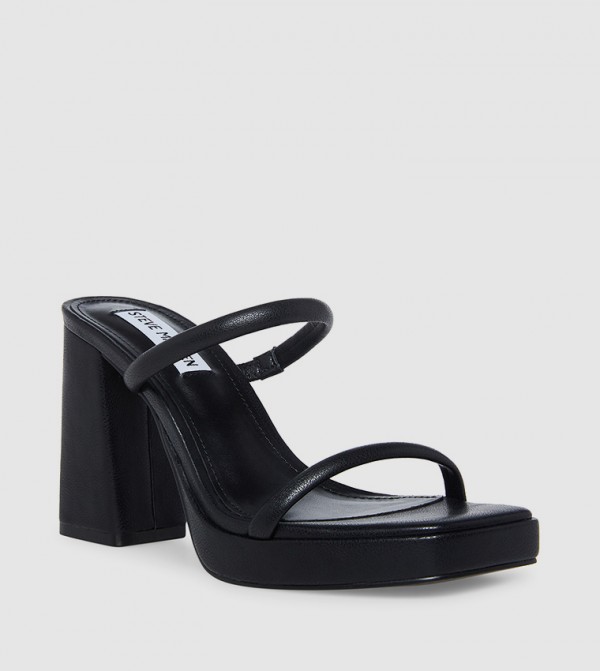 Buy Steve Madden POLLY Block Heel Sandals In Black | 6thStreet Kuwait