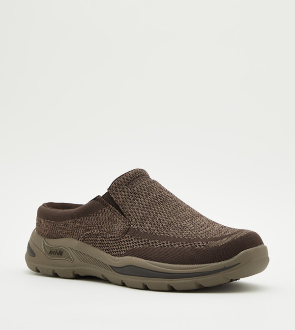 Buy Skechers ARCH FIT MOTLEY Knitted Clogs In Brown | 6thStreet Kuwait