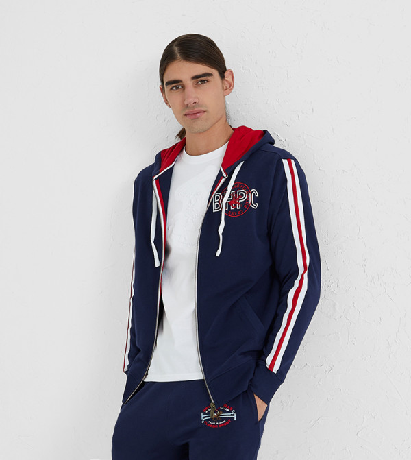 Buy Beverly Hills Polo Club Outback Hoodie Jacket In Blue | 6thStreet Qatar