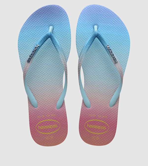 Buy Havaianas Slim Gradient Sunset Flip Flops In White | 6thstreet ...