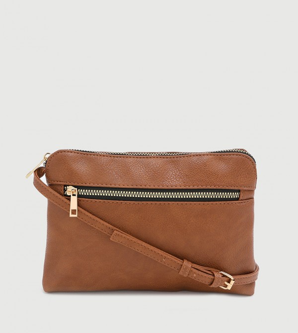 Buy Ardene Faux Leather Crossbody Bag In Brown | 6thStreet UAE