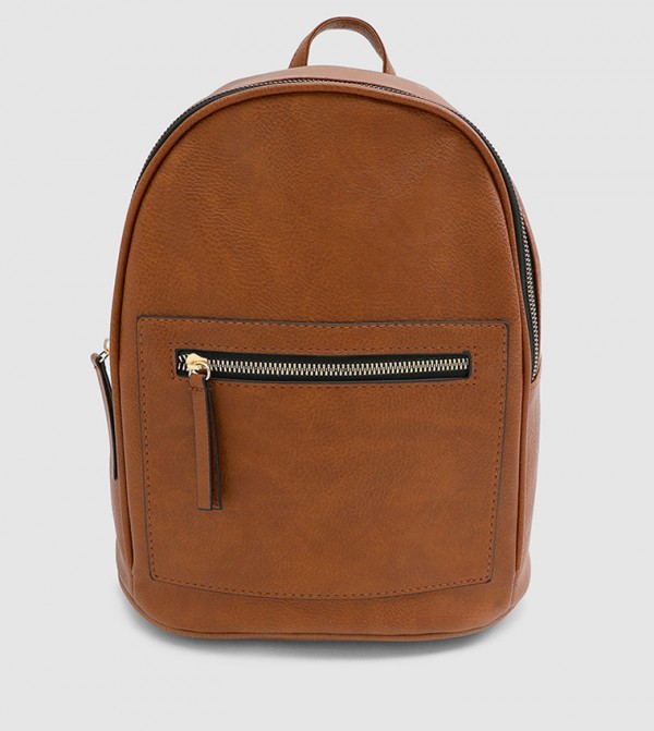 Buy Ardene Basic Zip Backpack In Brown | 6thStreet Qatar